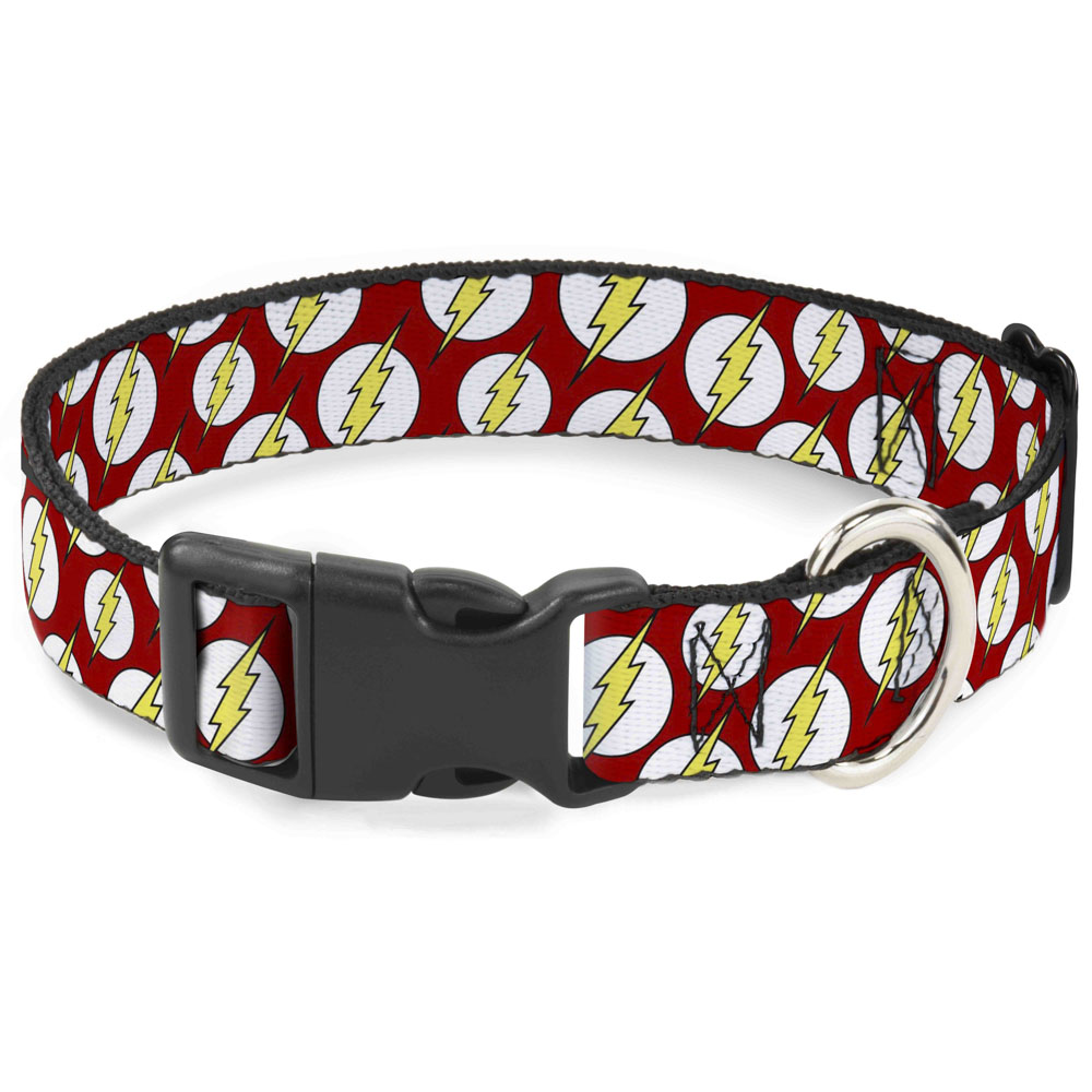 Plastic Clip Collar Flash Logo Scattered Red/White/Yellow NARROW-Small ...