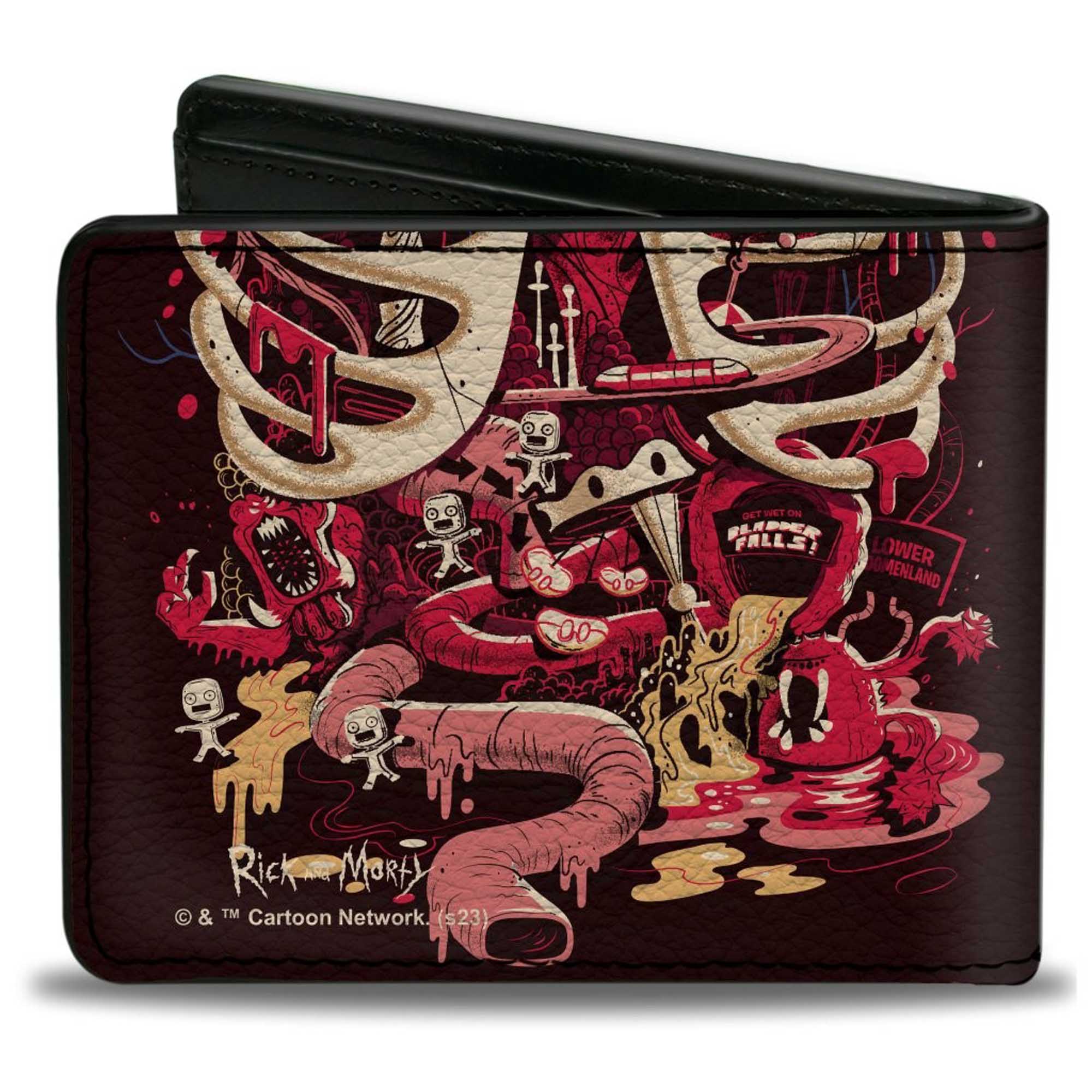 BI-FOLD WALLET RICK and Morty ANATOMY PARK Rib Cage Scene Black EUR 24 ...