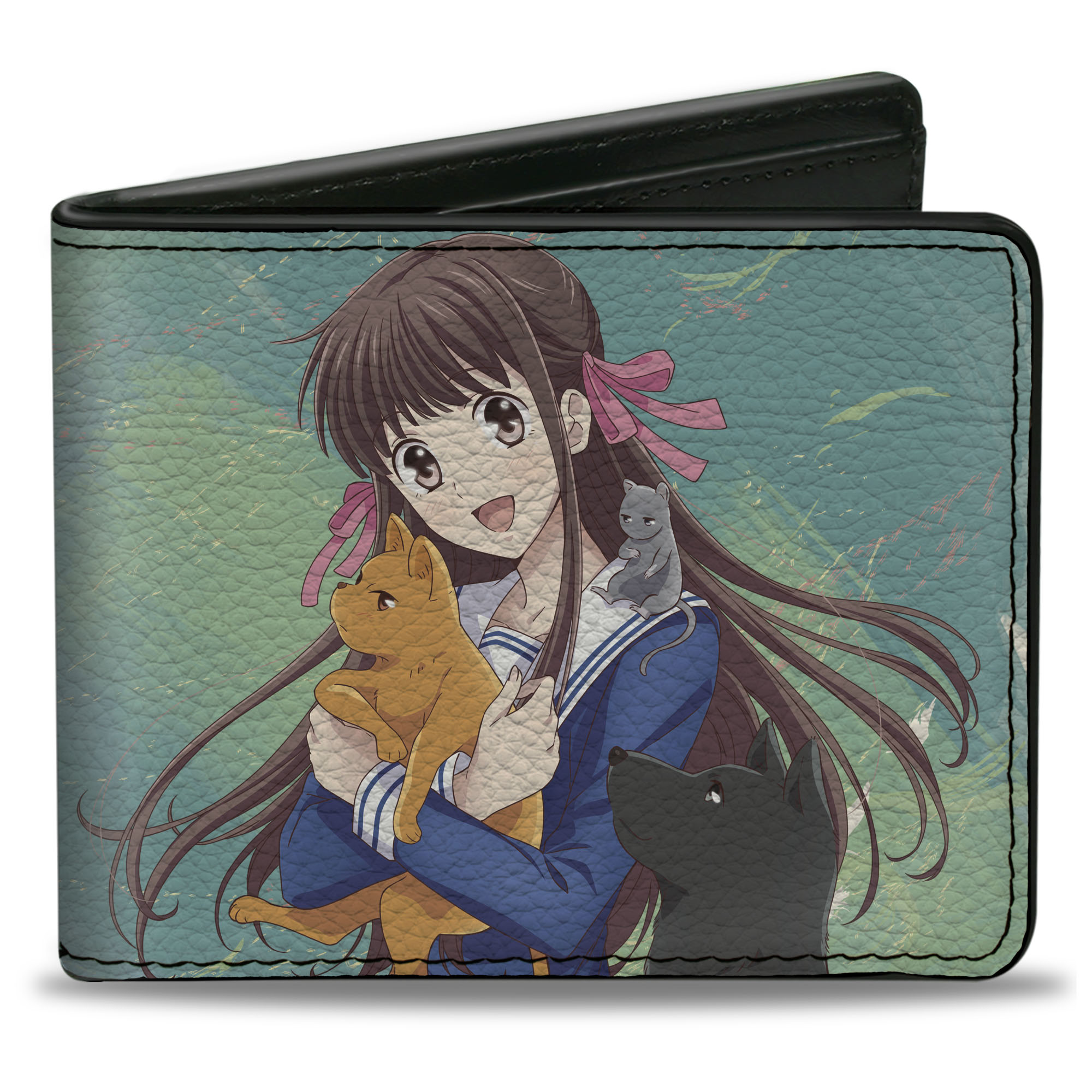 BI-FOLD WALLET FRUITS Basket Kyo Yuki and Tohru with Cat Rat and Dog ...