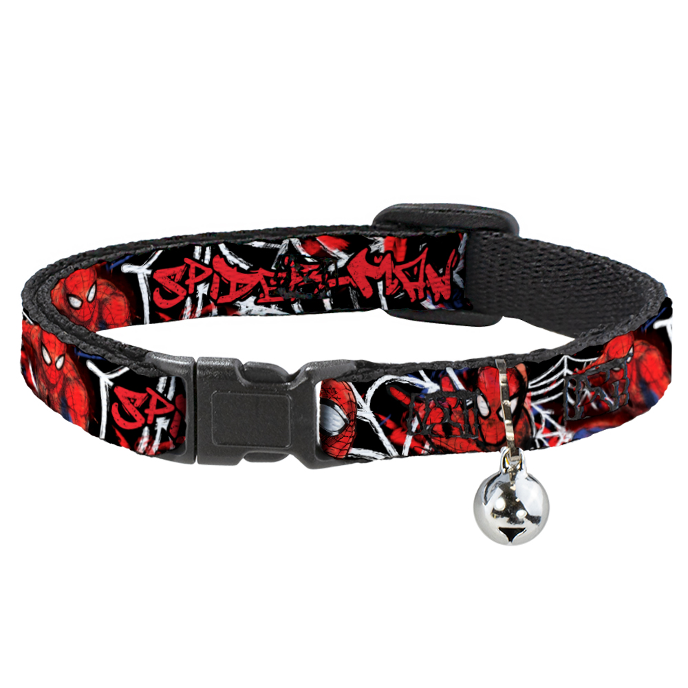 ULTIMATE SPIDER-MAN Cat Collar Breakaway with Bell SPIDER-MAN/3-Poses ...