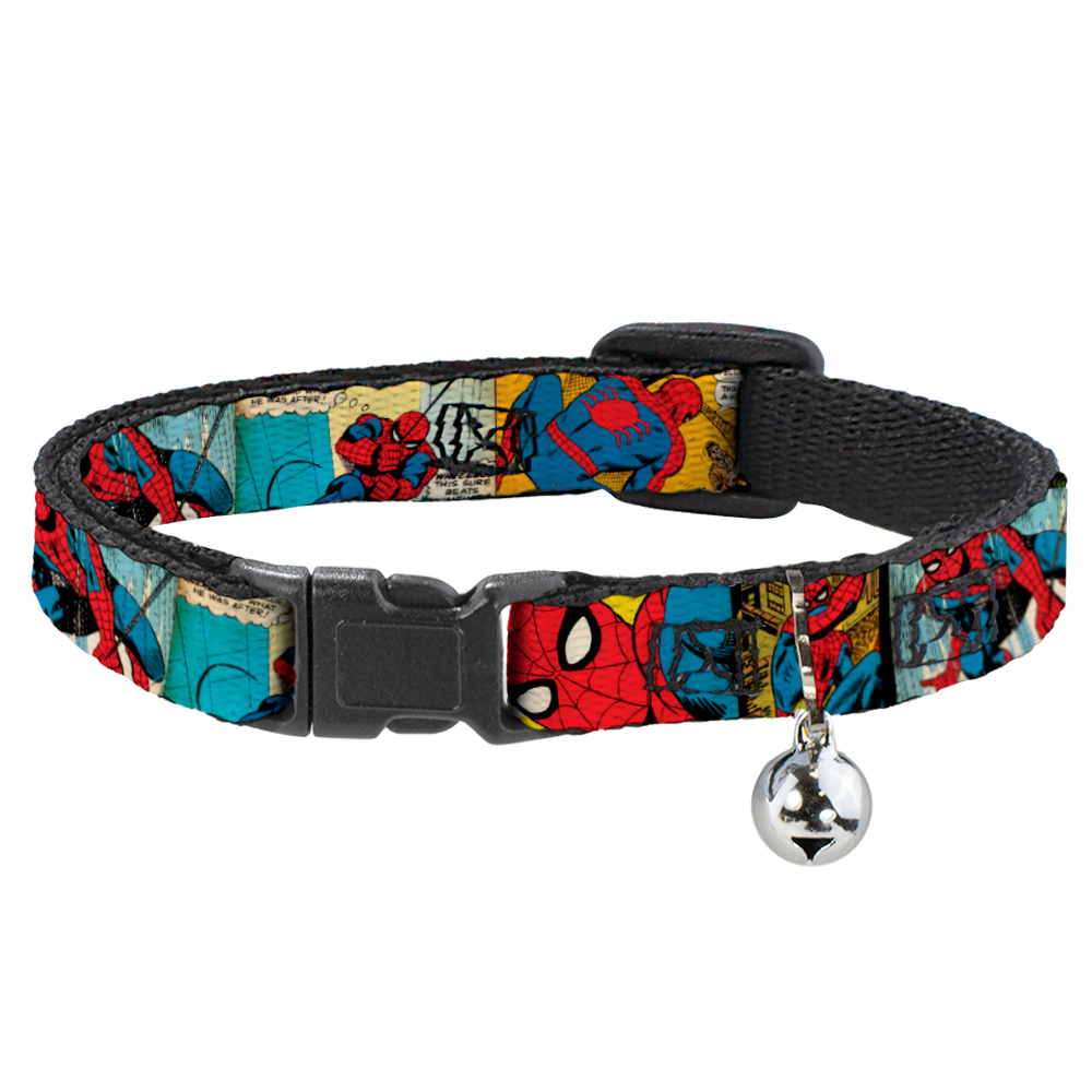 MARVEL COMICS Cat Collar Breakaway with Bell Spider-Man Comic Strip ...