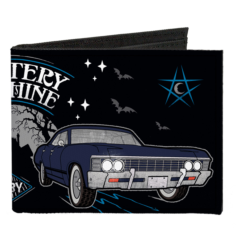 Canvas Bi-Fold Wallet SCOOBYNATURAL MYSTERY MACHINE Van & BABY Impala ...