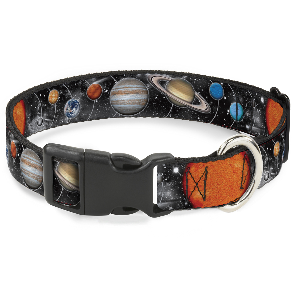 Plastic Clip Collar Solar System Sun/Planets/Stars Medium 11-16.5 ...