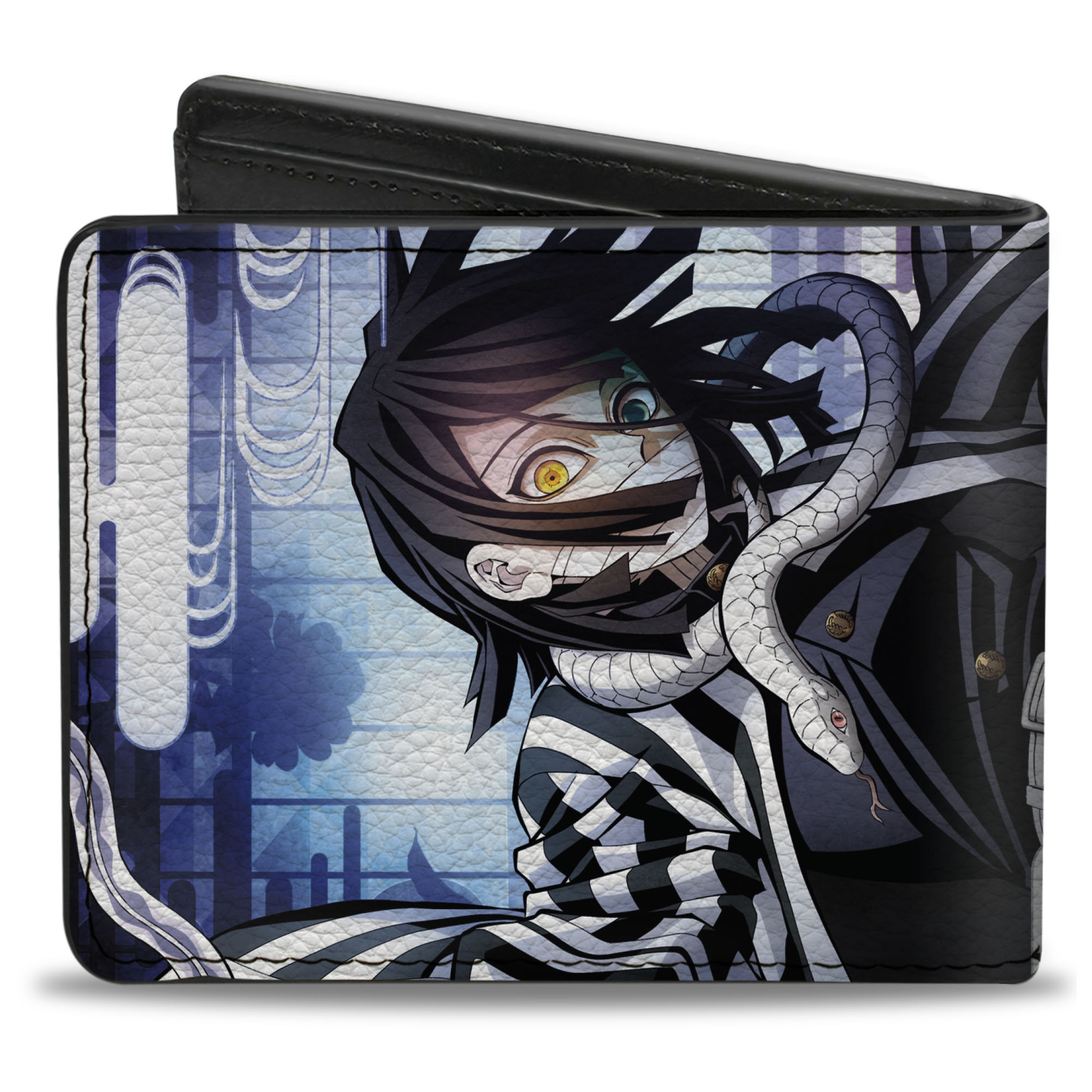 BI-FOLD WALLET DEMON SLAYER Obanai Iguro Serpent Pose and Title Logo ...