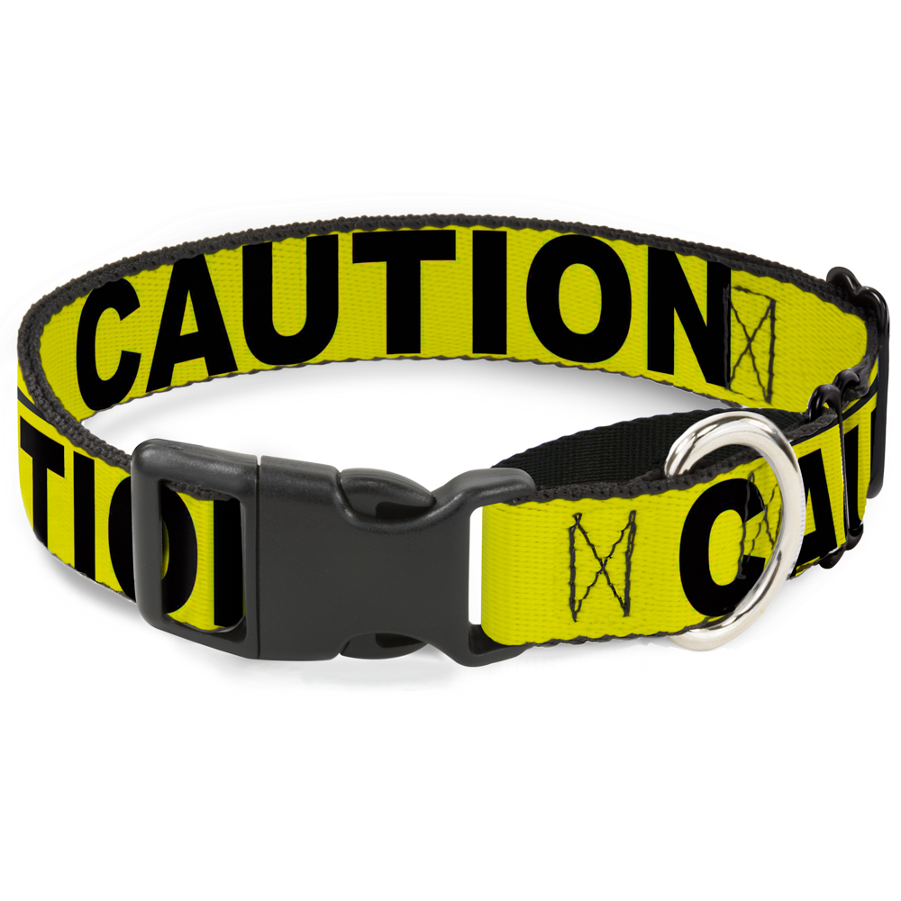 Plastic Martingale Collar CAUTION Yellow/Black Small 9-15" 190882034061 ...