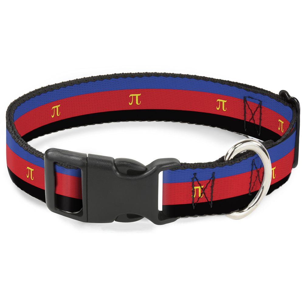 Plastic Clip Collar Flag Polyamorous Pi Symbol Blue/Red/Black/Yellow ...