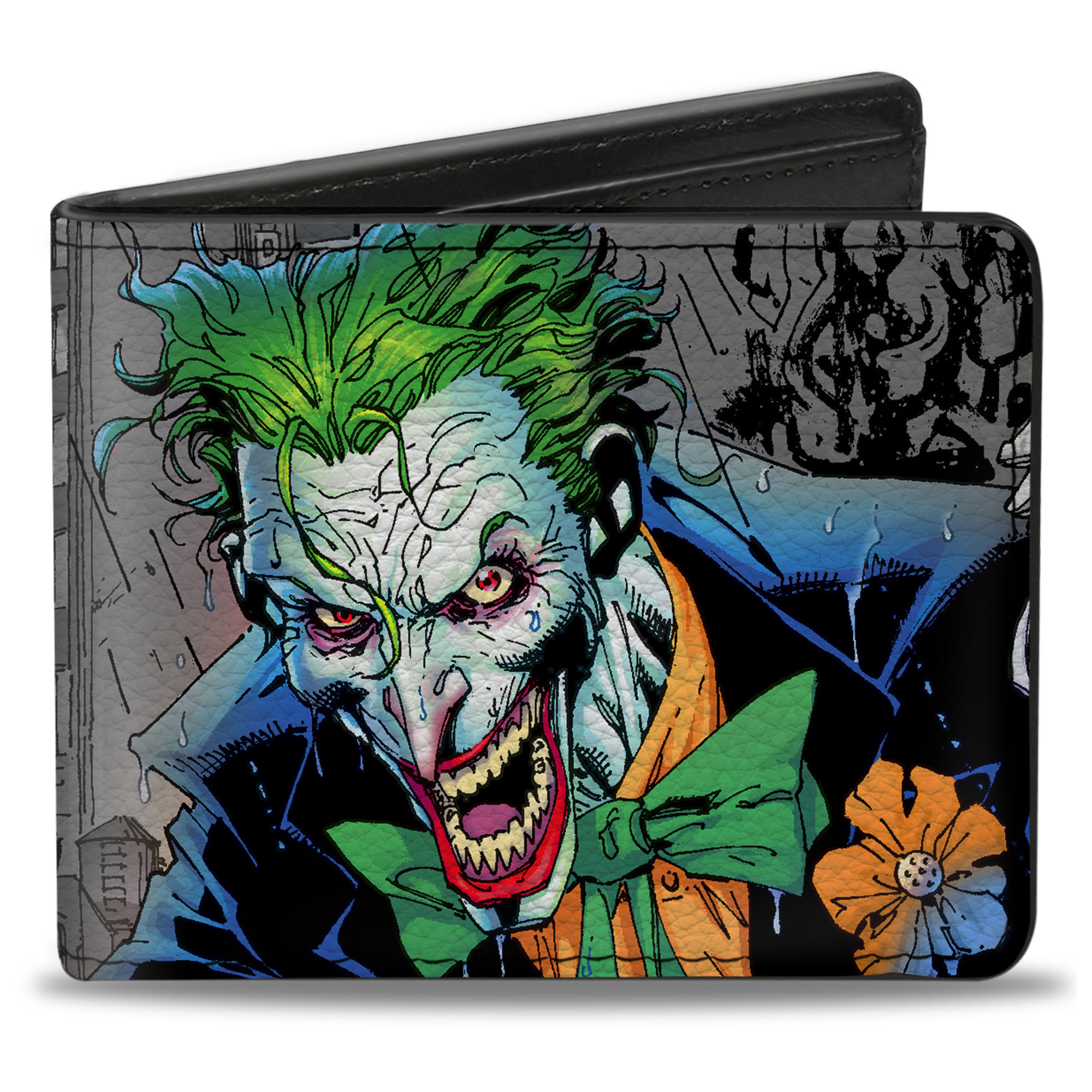 Bi-Fold Wallet Joker Smiling Gun BANG Alley Pose CLOSE-UP (US IMPORT ...