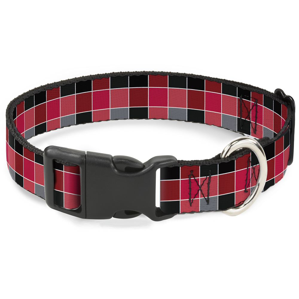 Plastic Clip Collar Checker Mosaic Red WIDE-Small 13-17" 700146317924| eBay