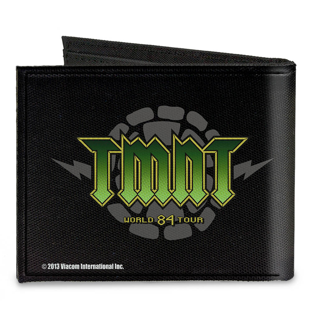 Canvas Bi-Fold Wallet TMNT-GET YOUR SHELL ON + TMNT WORLD TOUR 84 Black ...