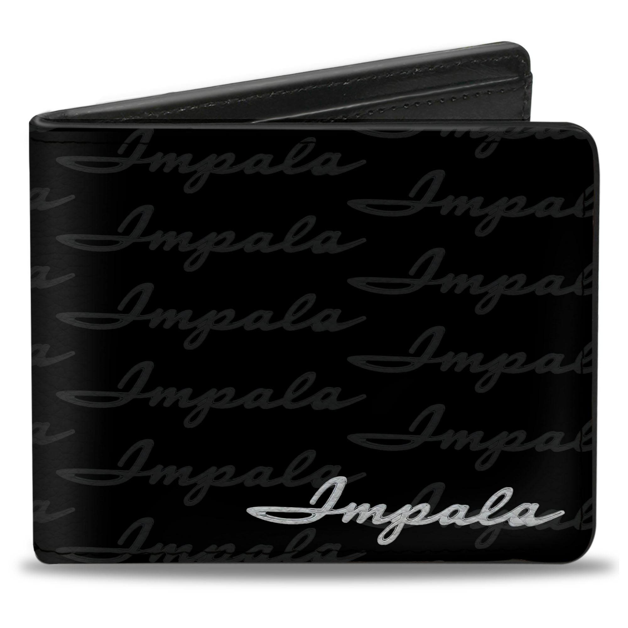 Bi-Fold Wallet 1962 IMPALA Script Emblem/Repeat Black/Silver ...