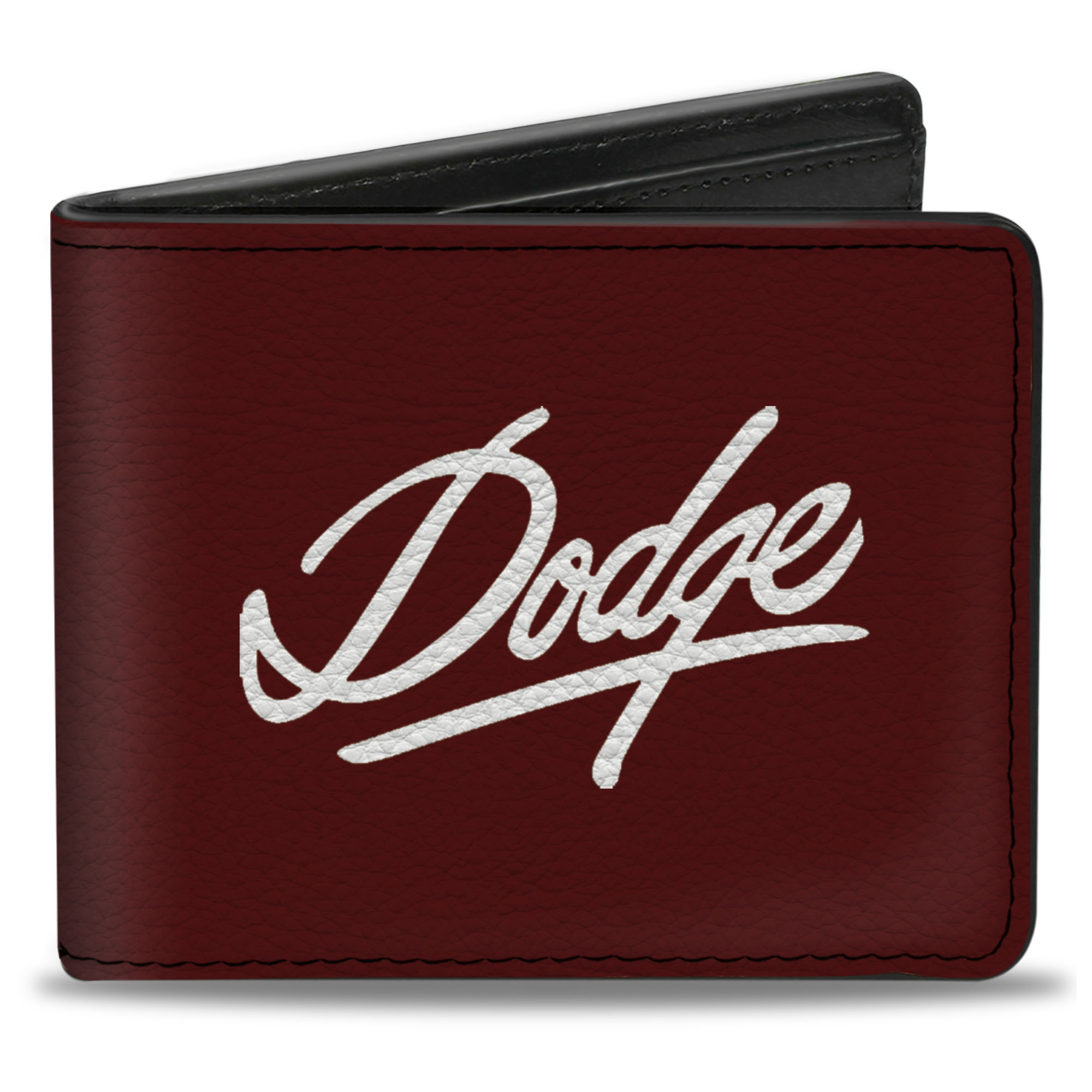 Bi-Fold Wallet DODGE Emblem Script Burgundy/White 700146488525| eBay