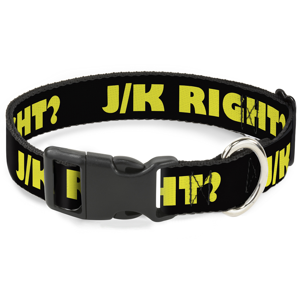 Plastic Clip Collar J/K RIGHT? Black/Yellow WIDE-Large 20-31 ...