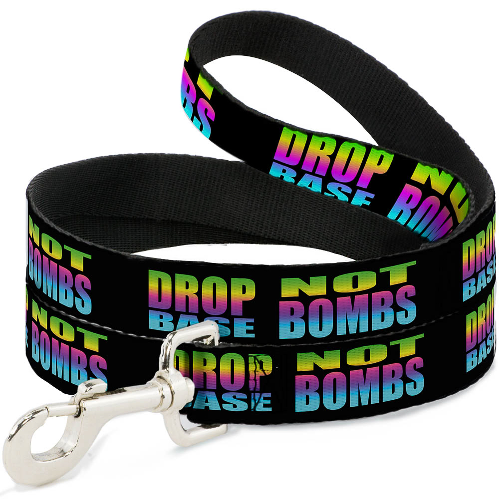Dog Leash 6-FEET DROP BASS NOT BOMBS Black/Rainbow 700146787963| eBay