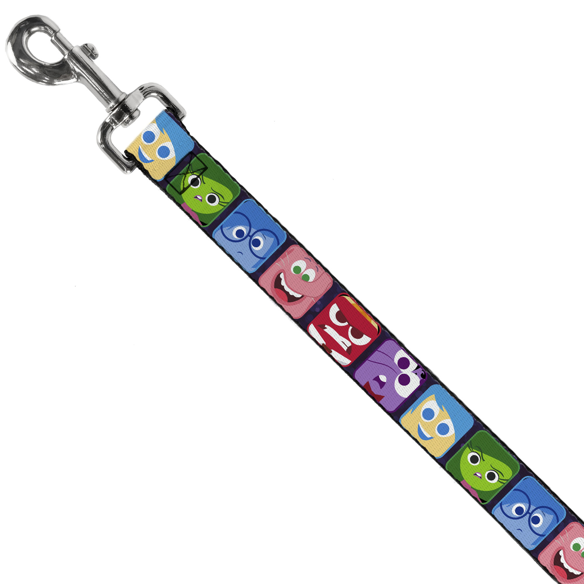 Dog Leash 6-FEET Inside Out 6-Character Expression Blocks Purple/Multi ...