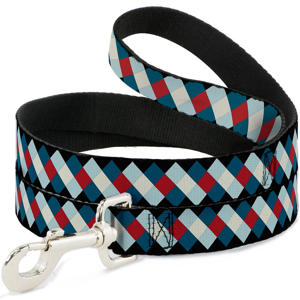 Dog Leash 6-FEET Diamond Plaid Blues/Khaki/Red 700146787536| eBay