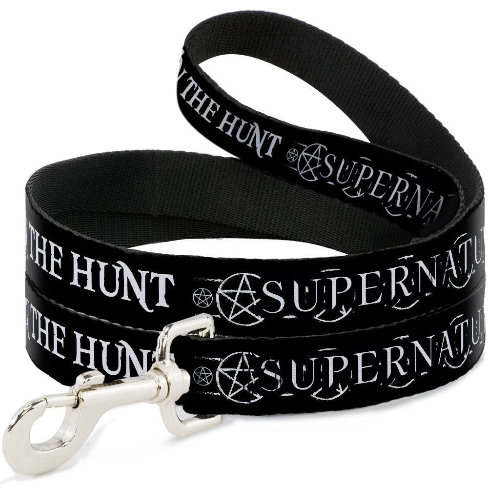 Dog Leash SUPERNATURAL JOIN THE HUNT Icons Logo/Pentagrams Black/White ...