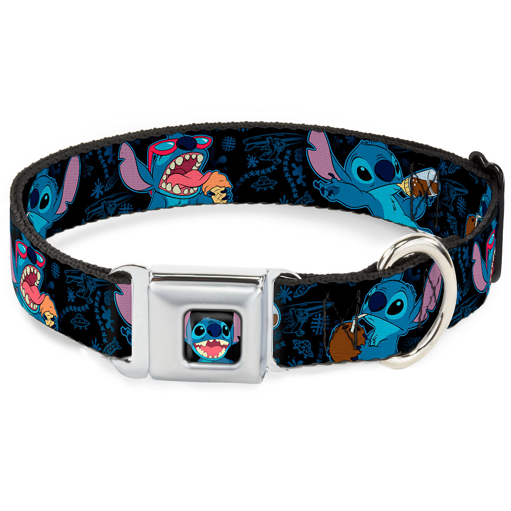 Dog Collar DYDQ-Stitch Smiling Full Color CLOSE-UP Stitch Snacking ...