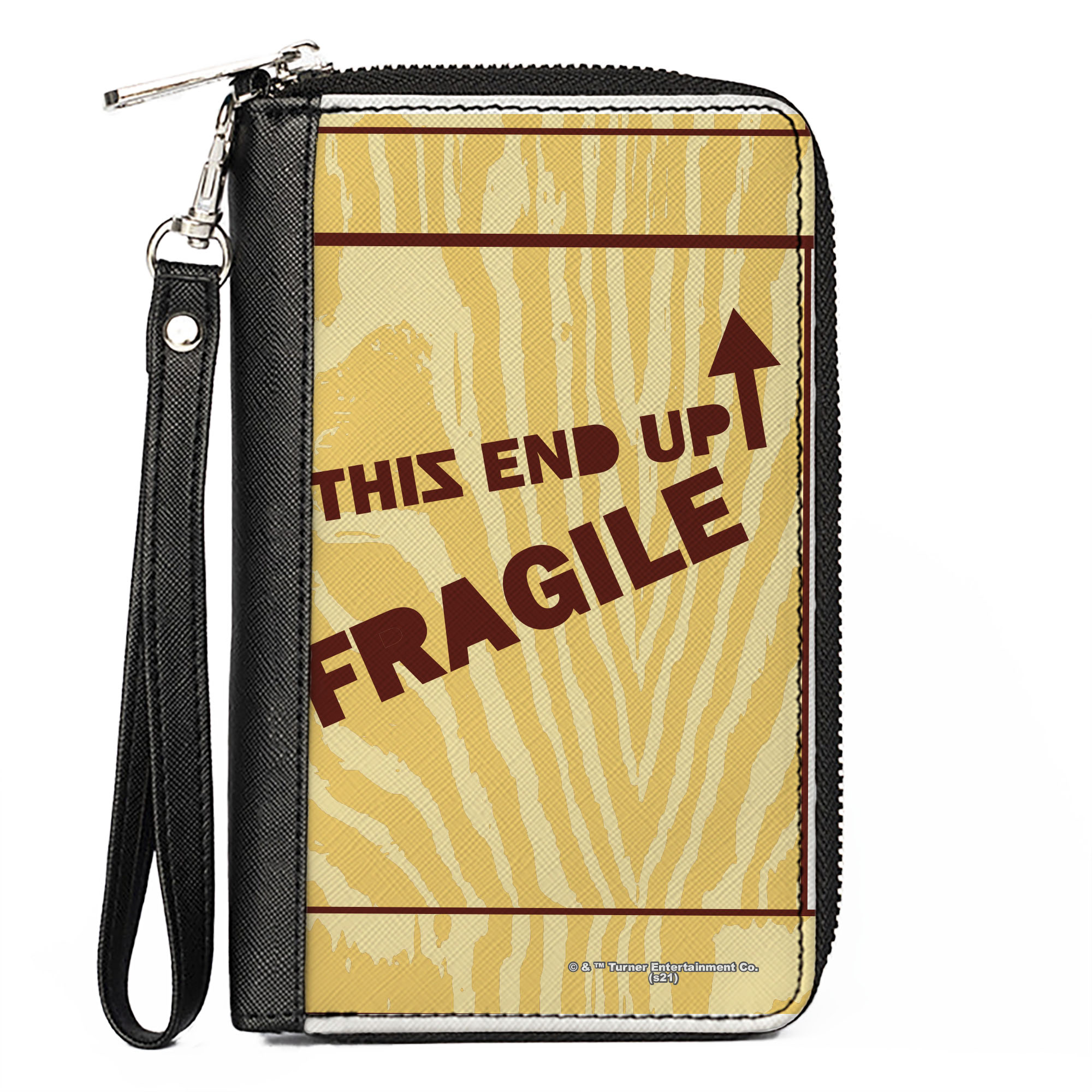 PU ZIP AROUND Wallet Rectangle A Christmas Story FRAGILE Lamp Crate Tan ...