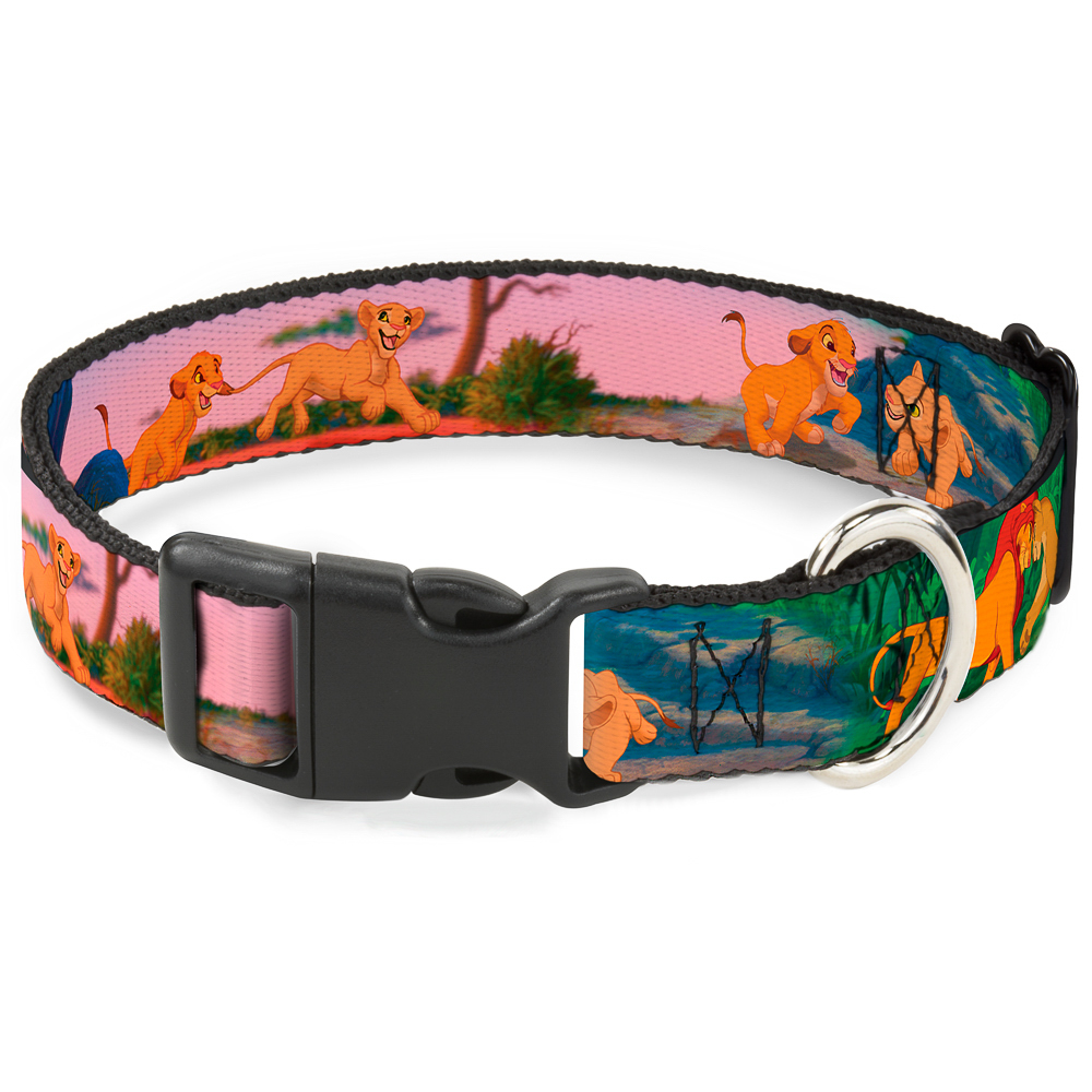 Plastic Clip Collar Lion King Simba & Nala Growing Up Scenes WIDE-Small ...