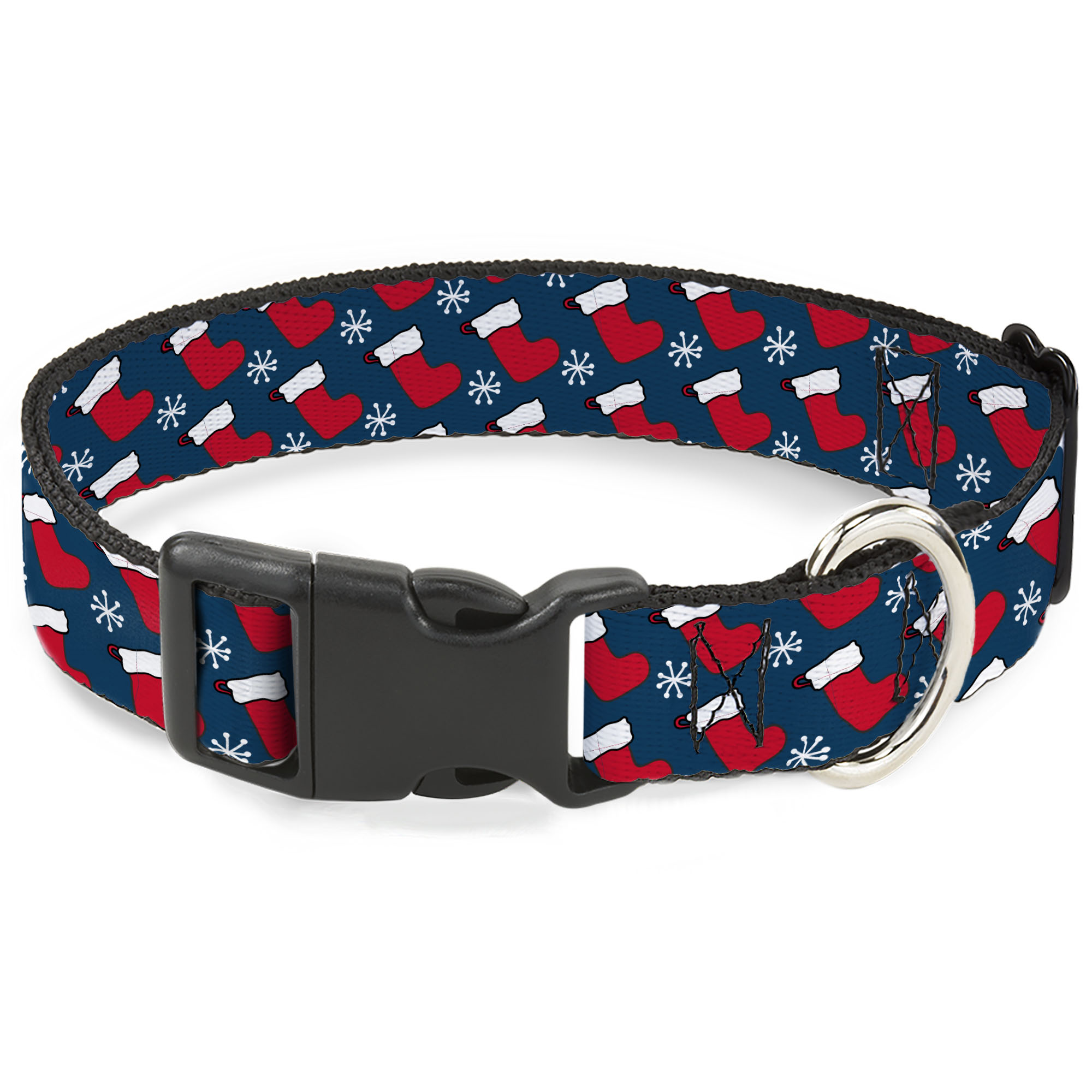 Plastic Clip Collar Holiday Christmas Stocking and Snowflake Blue ...