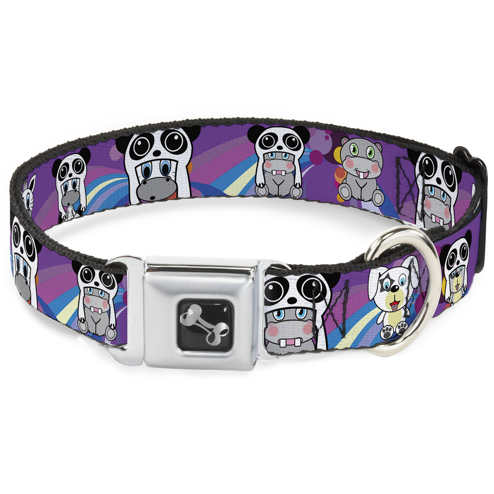 Dog Collar Bone Panda Hat Animals w/Bright Color Burst Large 15-24 ...