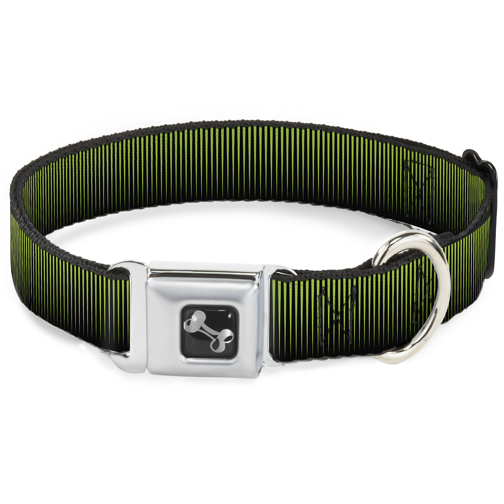 Dog Collar Bone Vertical Stripes Transition Black/Yellow Small 9.5-1 ...