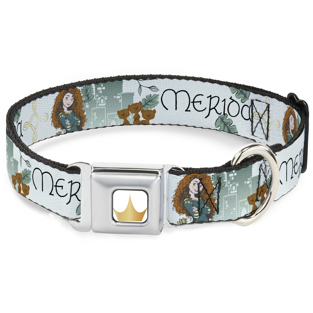 Dog Collar DYAZA-Disney Princess Crown Full Color Golds Brave Merida ...