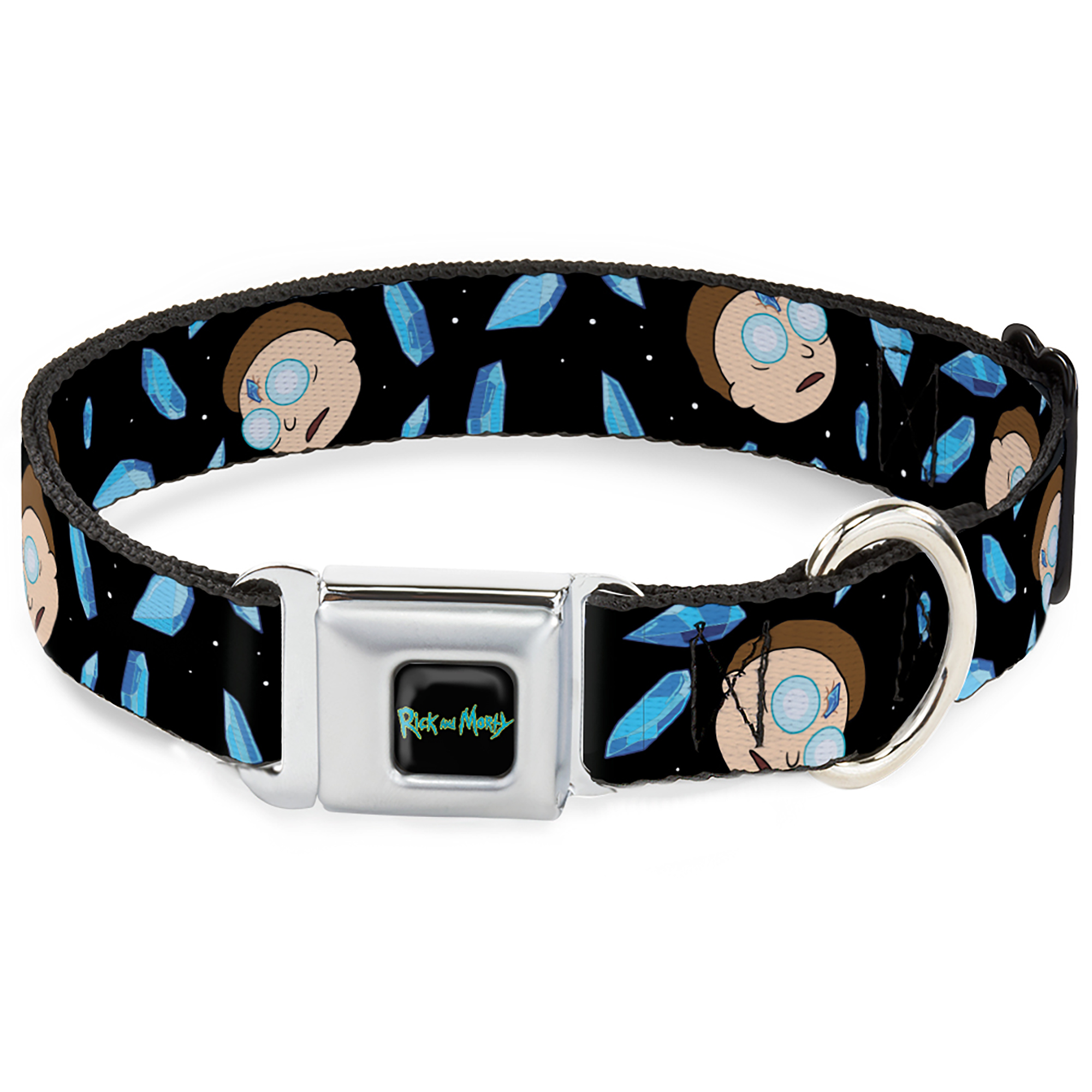 Dog Collar RMYA-RICK AND MORTY Text Logo Full Color Black/Blue Rick and ...