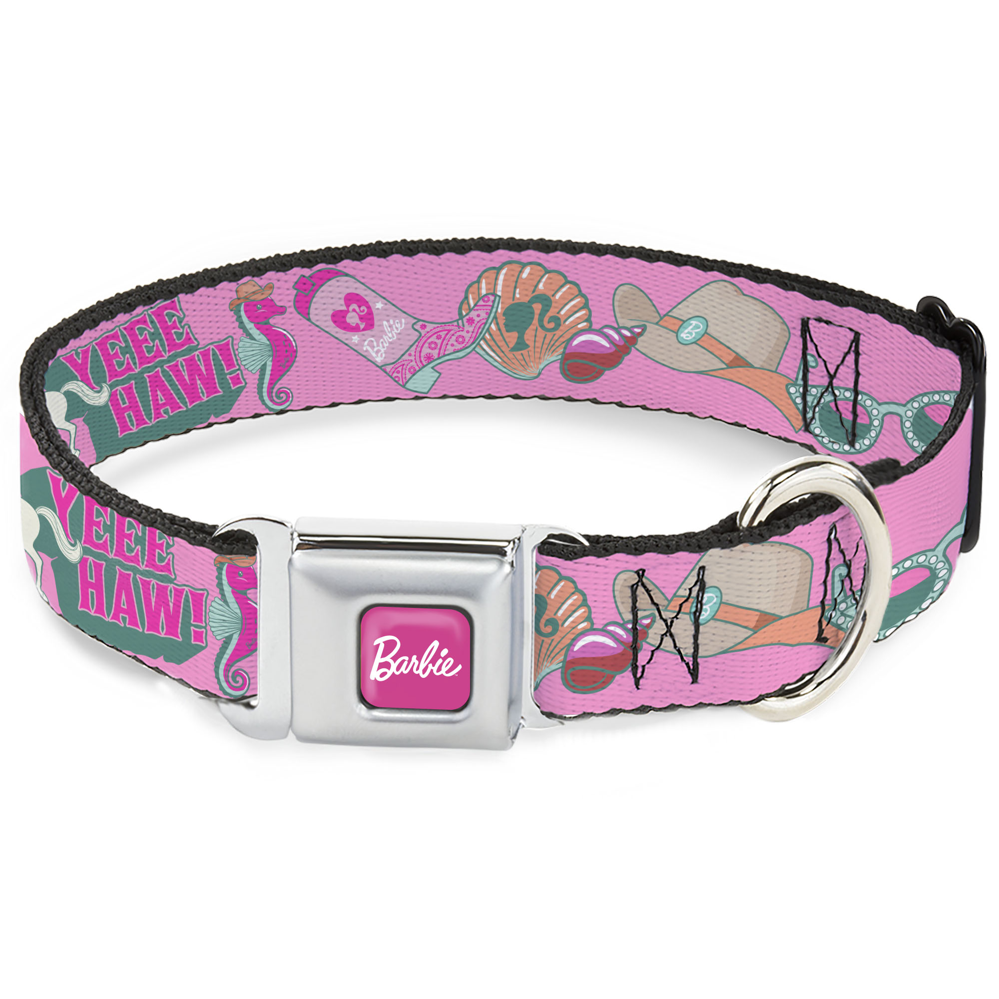 Dog Collar BRAJ-BARBIE Script Signature Full Color Hot Pink/White BA ...