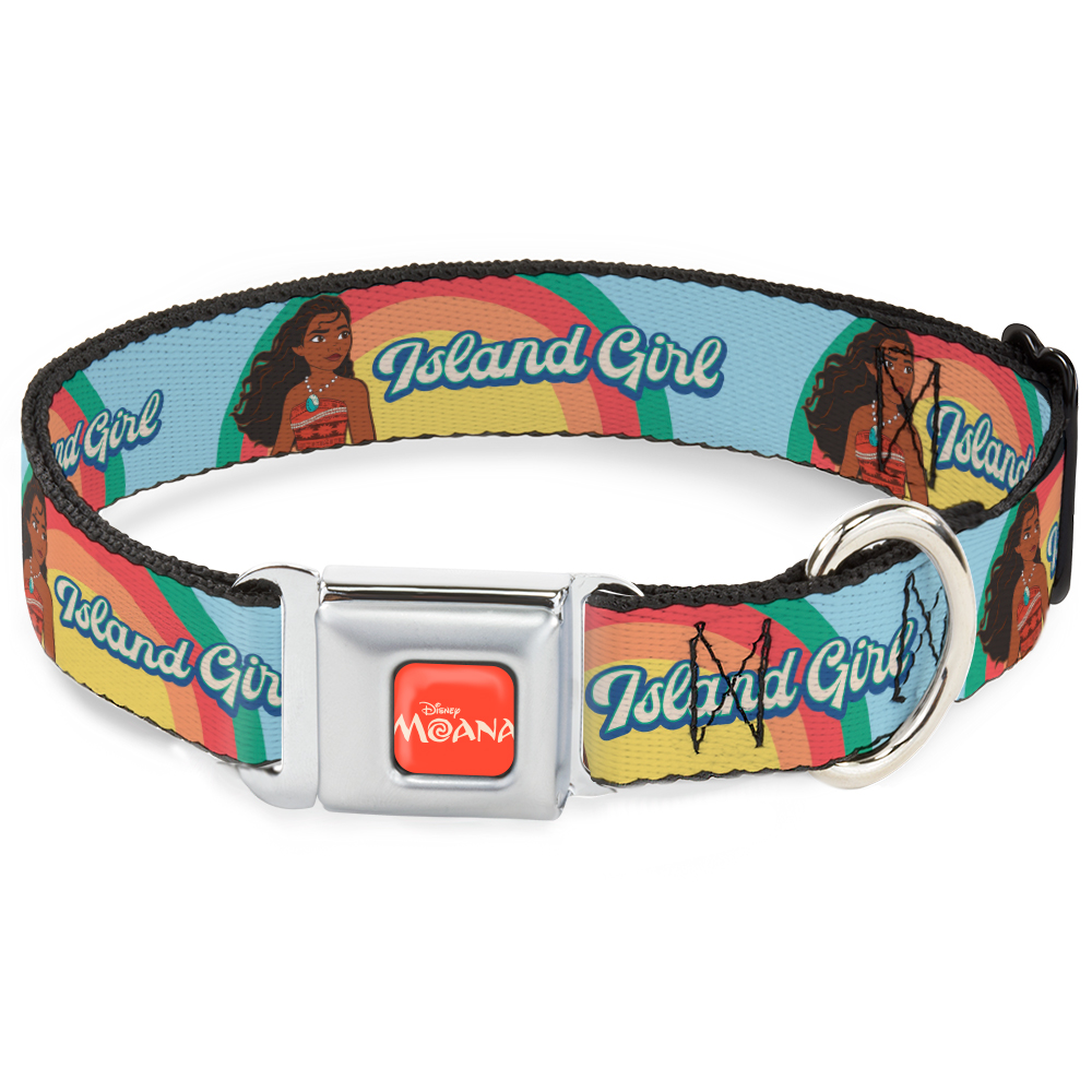 Dog Collar DYCMP-MOANA Title Logo Full Color Orange/White Moana ISLA ...