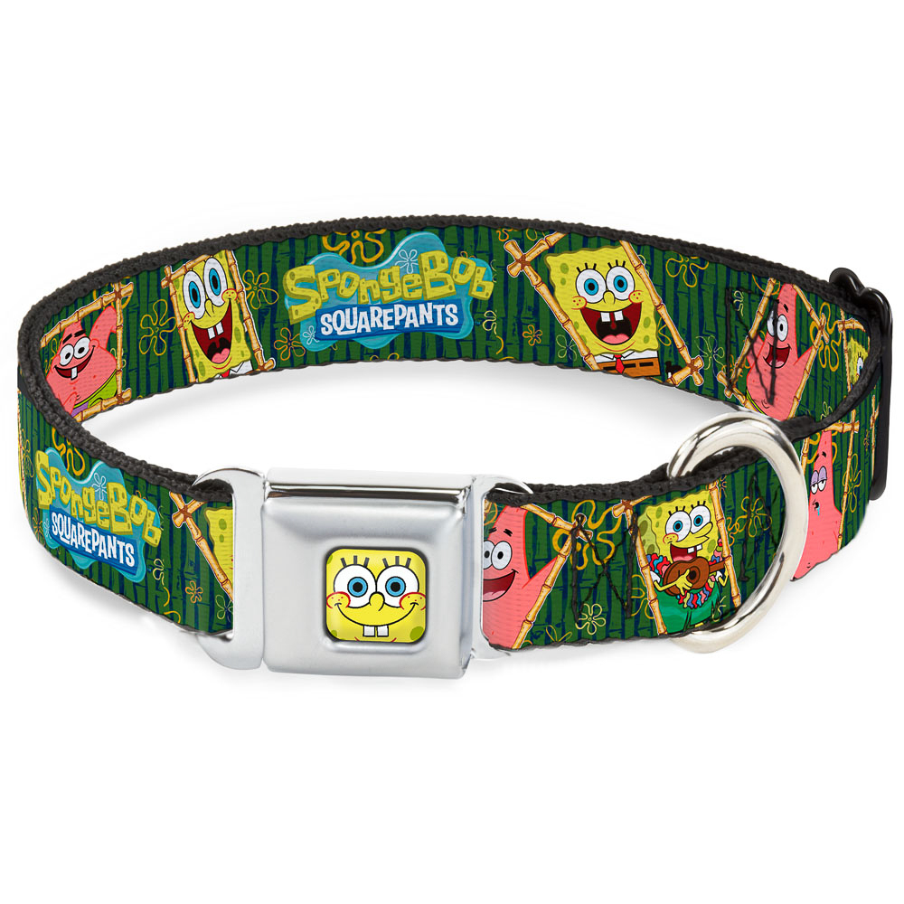 Dog Collar SQB-Sponge Bob Face CLOSE-UP Full Color SpongeBob & Patrick ...