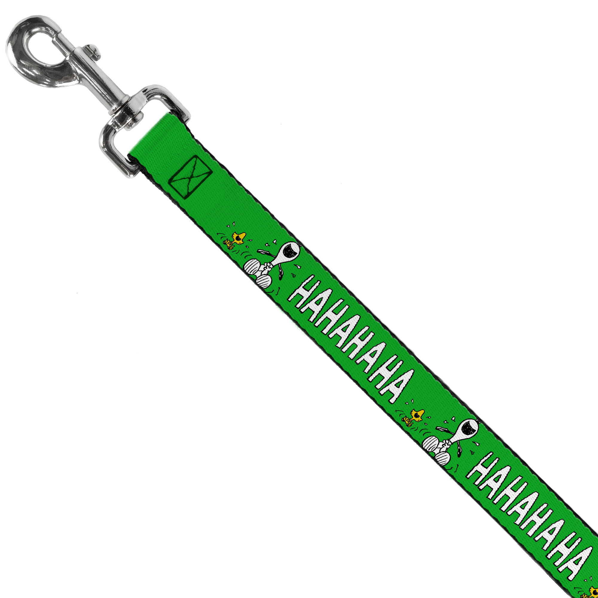 Dog Leash 6-FEET Peanuts Snoopy and Woodstock Laughing HAHA Pose Green ...