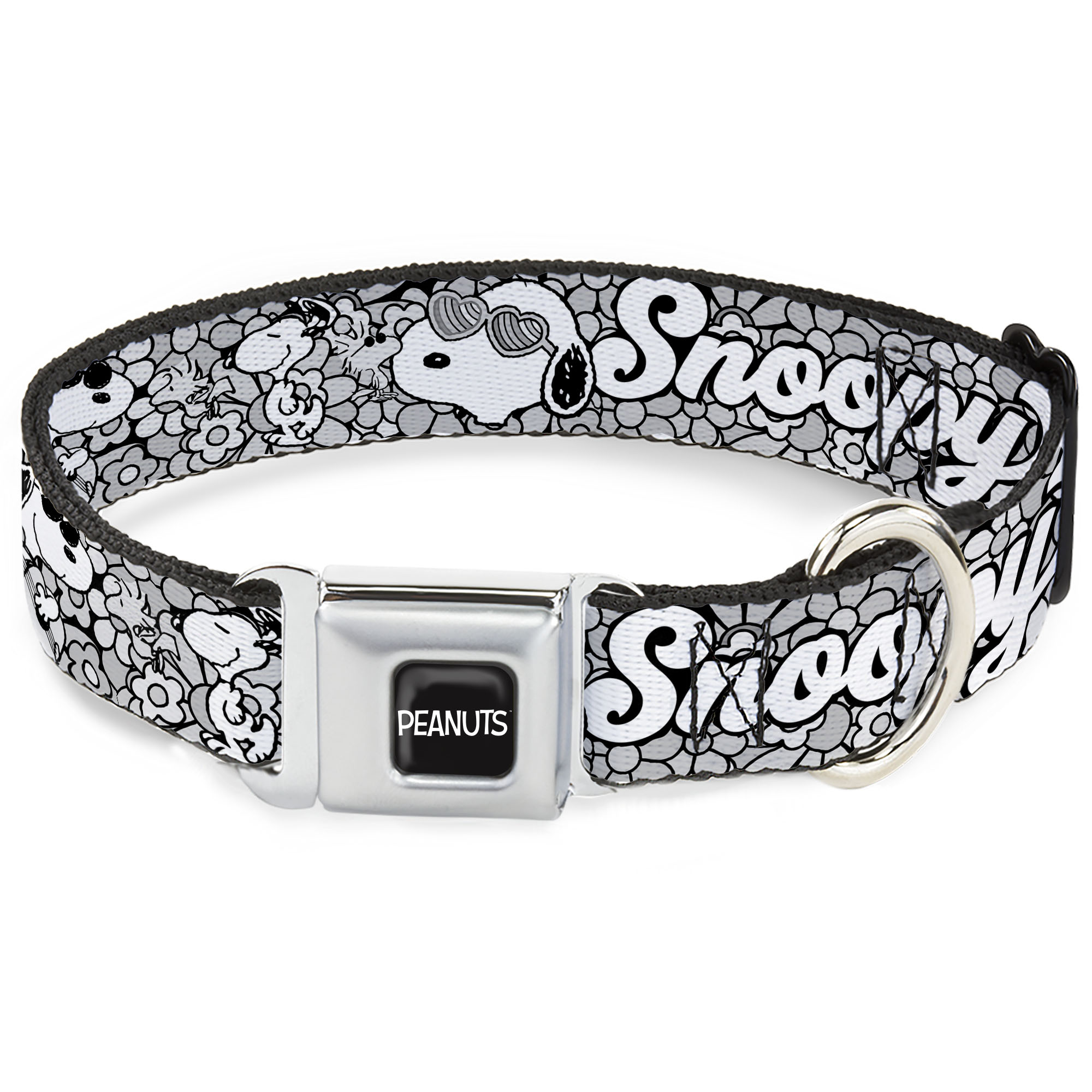 Dog Collar PNTM-PEANUTS Title Logo Full Color Black/White SNOOPY Poses ...