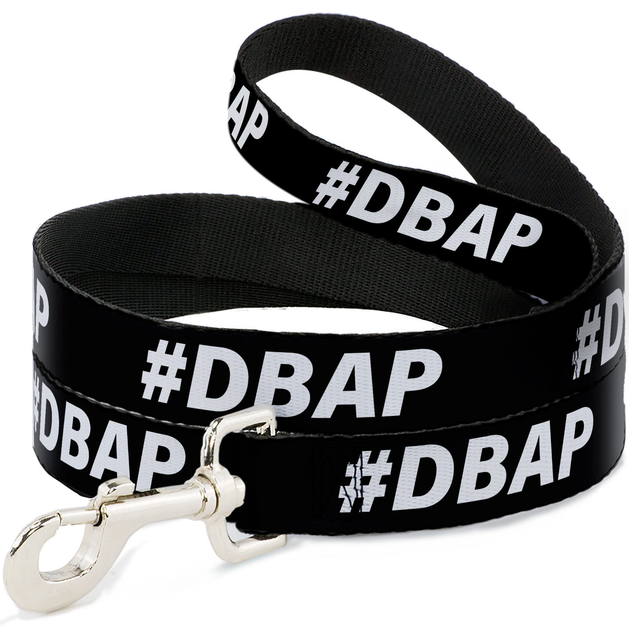 Dog Leash 6-FEET #DBAP Hash Tag Text Black/White WIDE 1.5" 198016030859 ...