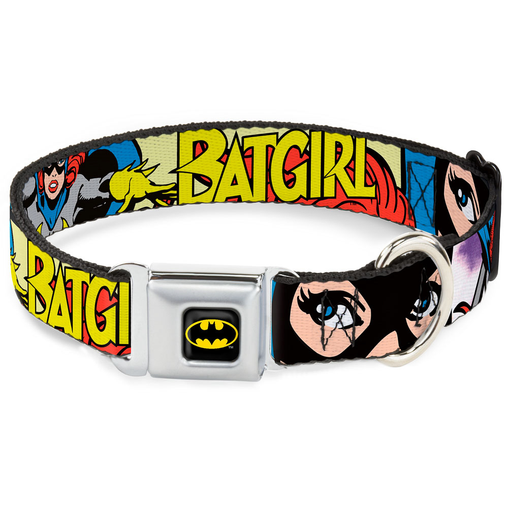 Dog Collar BMC-Batman Black/Yellow BATGIRL in Action w/Face CLOSE-UP ...
