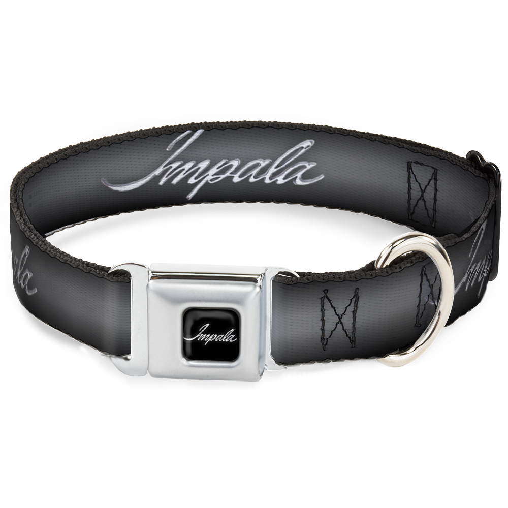 Dog Collar CHBL-IMPALA Script Emblem Black/Silver IMPALA Script Emblem ...