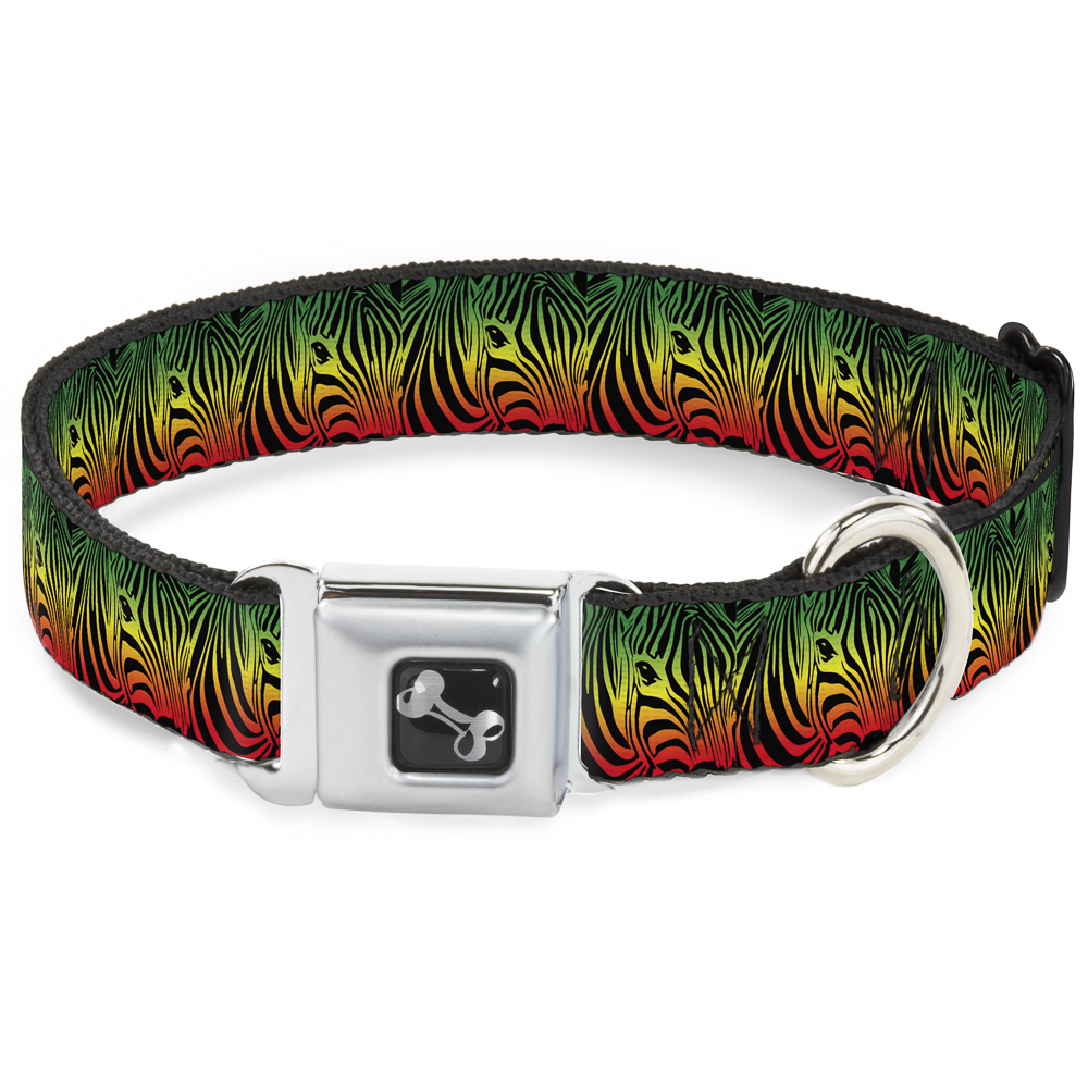 Dog Collar Bone Zebra Head Rasta WIDE-Large 20-31" 700146376617| eBay