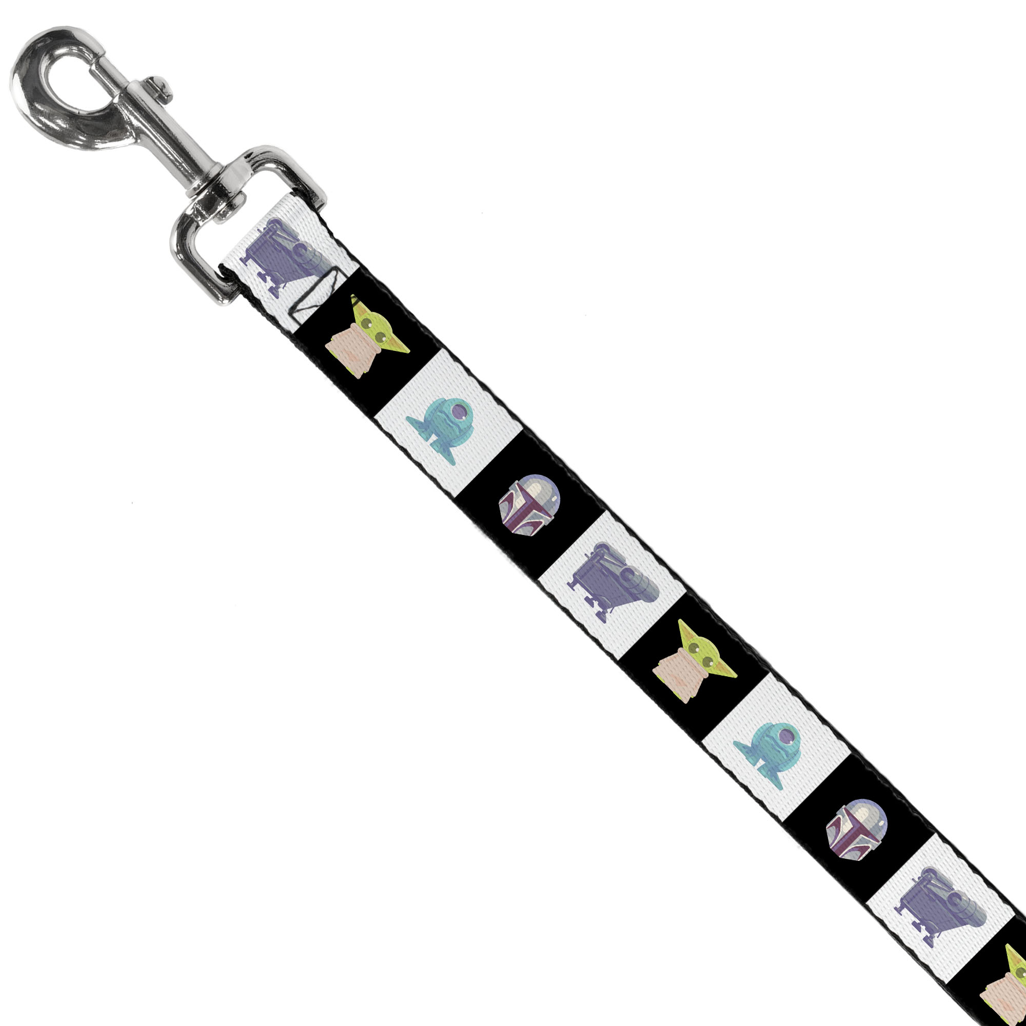 Dog Leash 6-FEET Star Wars Mandalorian 4-Character Pose Blocks WIDE 1.5 ...