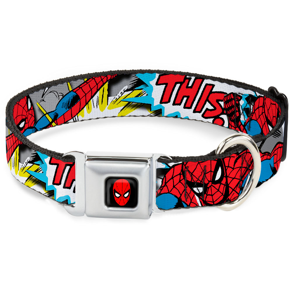 MARVEL COMICS Dog Collar SPDA-Spider-Man Spider-Man w/Action Verbiage ...