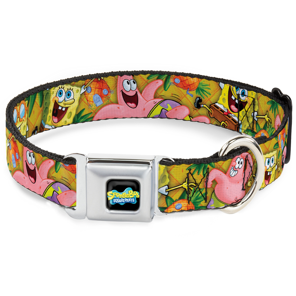Dog Collar SQM-SpongeBob SquarePants Logo Full Color Black SpongeBob ...