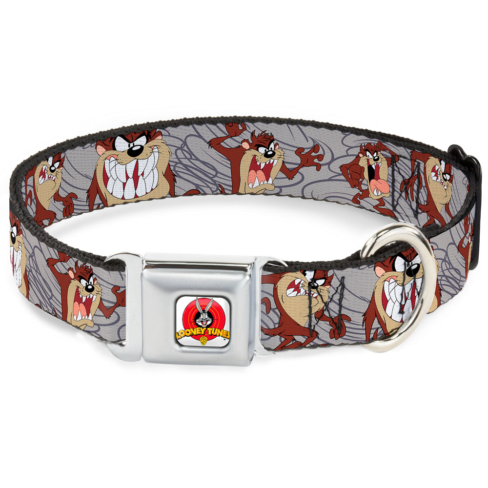 Dog Collar LTA-Looney Tunes Logo White Tasmanian Devil Expressions G ...