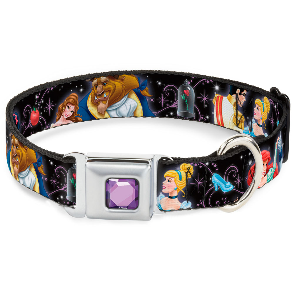 Dog Collar DYBF-Princess Gem CLOSE-UP Full Color Purple Disney ...