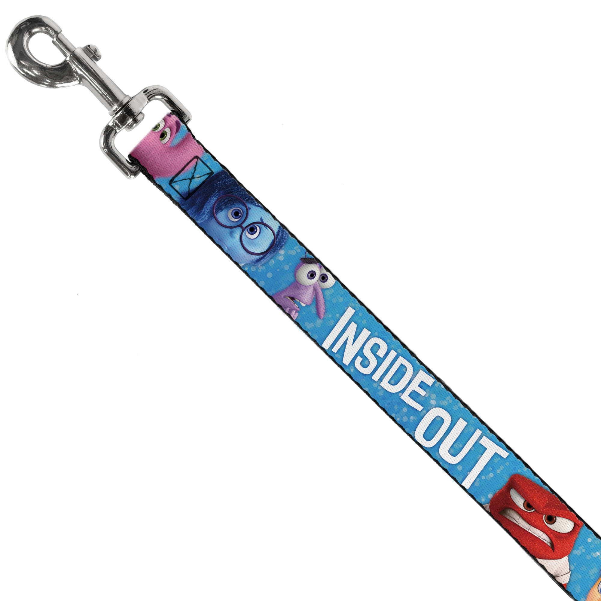 Dog Leash 6-FEET INSIDE OUT 6-Character Pose Sparkle Blue/White WIDE 1. ...