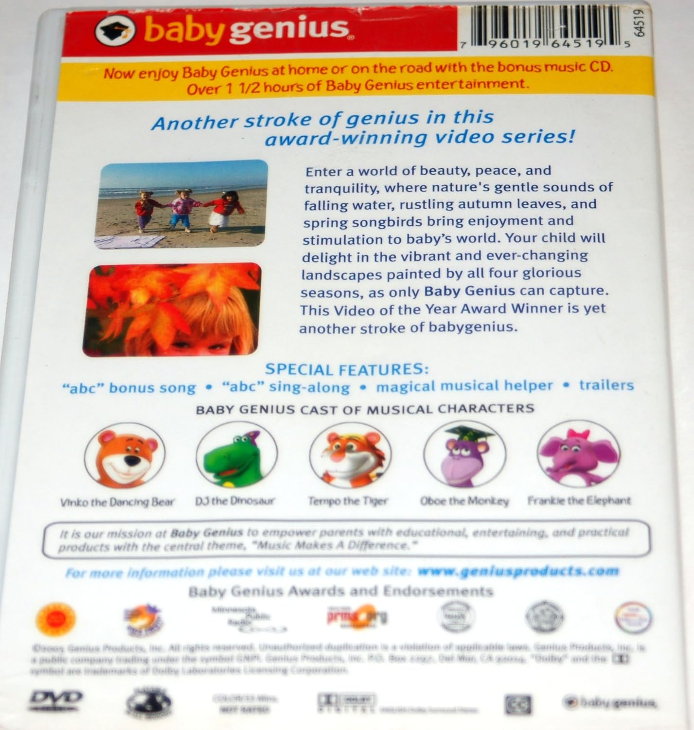Baby Genius The Four Seasons Music (DVD) Artist Not Provided Pacific ...