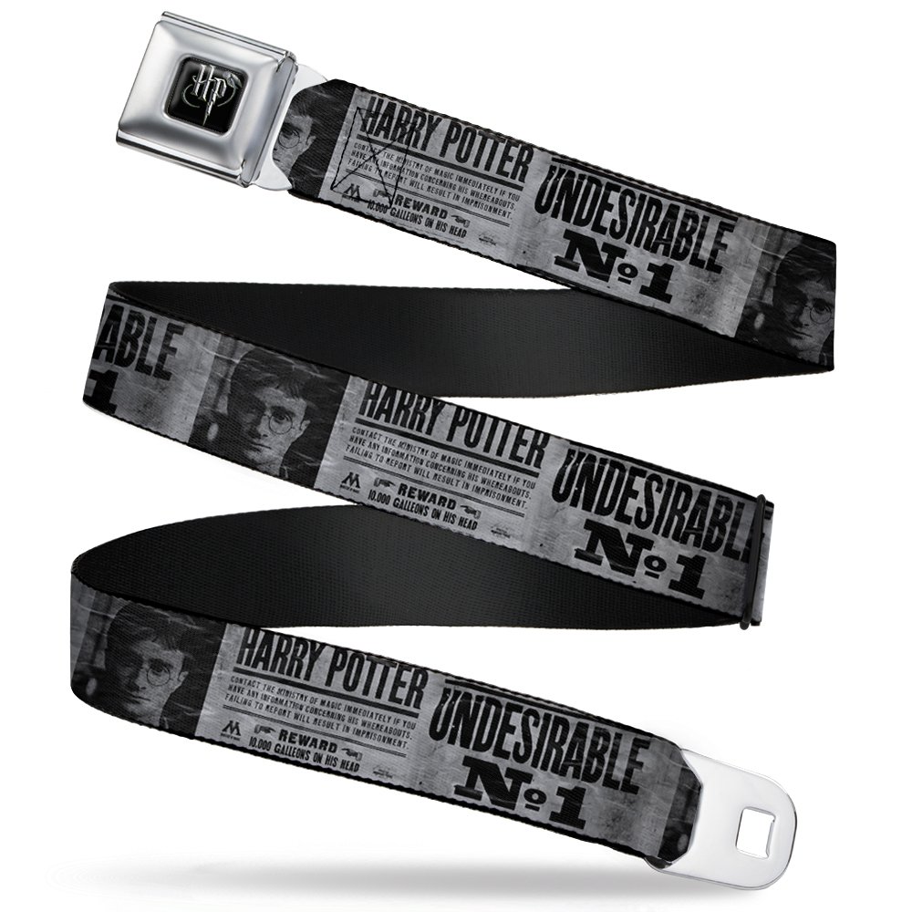 HARRY POTTER LOGO Full Color Black/White Seatbelt Belt - Har (US IMPORT ...