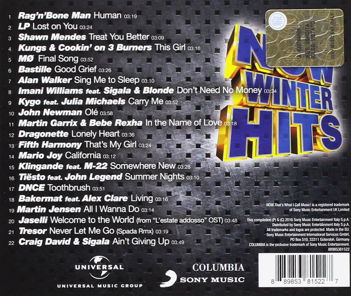 Now Winter Hits 2016 / Various by Now Winter Hits 2016 / Various (CD ...