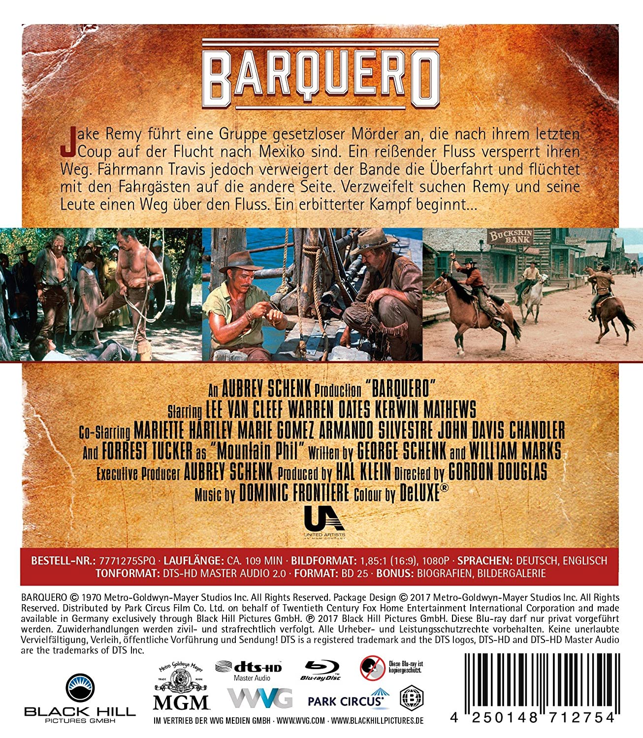 BARQUERO (BLU-RAY) VAN Cleef, Lee, Oates, Warren, Tucker, Forrest EUR ...