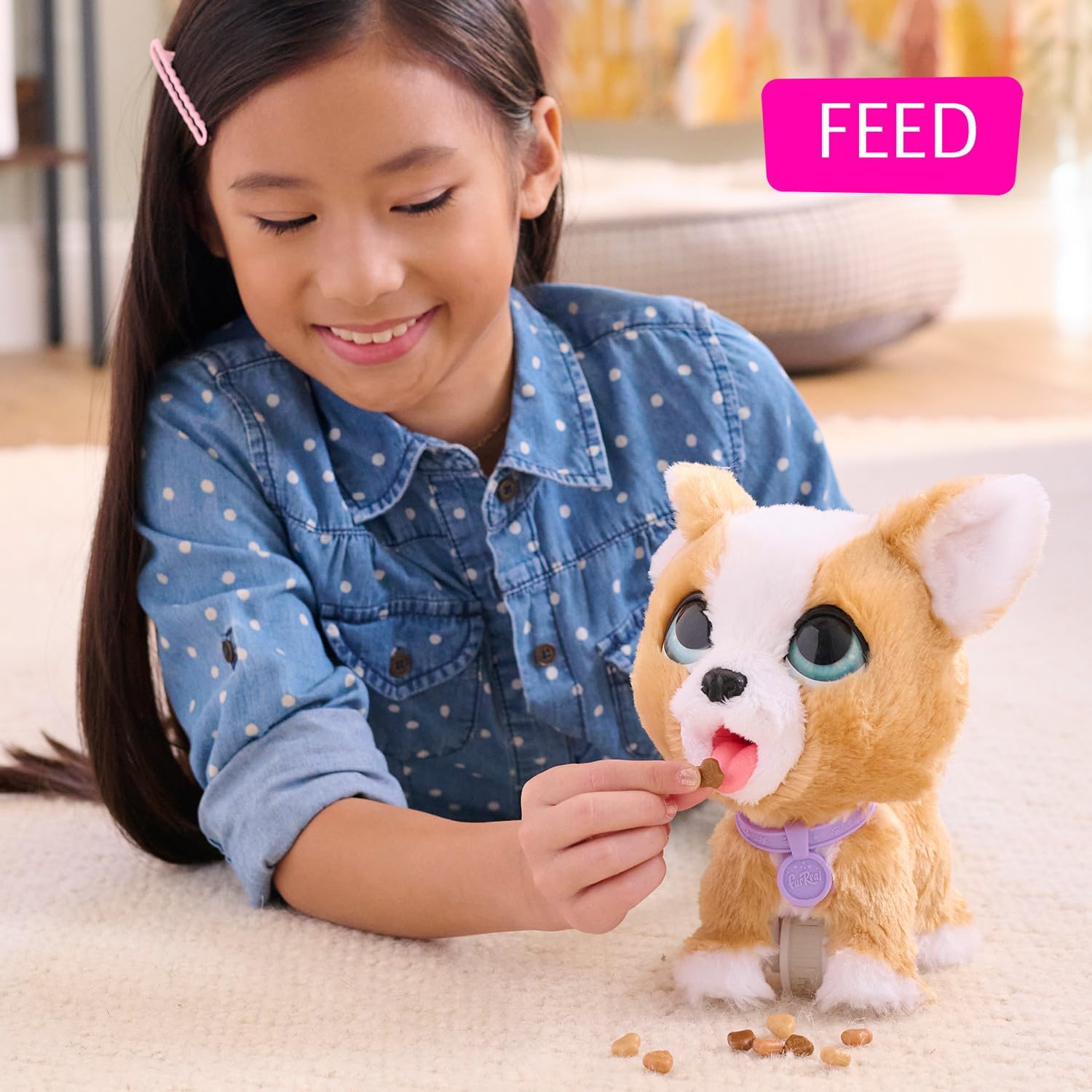 JUST PLAY FURREAL Poop-A-Lots Corgi Interactive Toy, 8-inch Walking ...