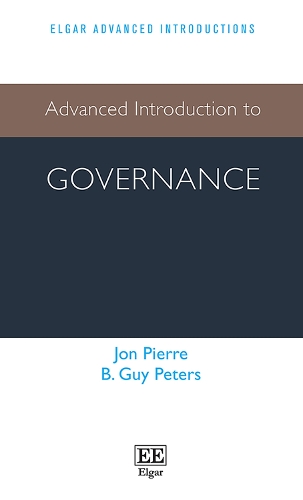 JON PIERRE B Guy Peters Advanced Introduction to Governance (Relié) EUR ...