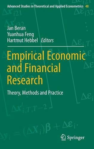 YUANHUA FENG EMPIRICAL Economic and Financial Research (Relié) EUR 173 ...